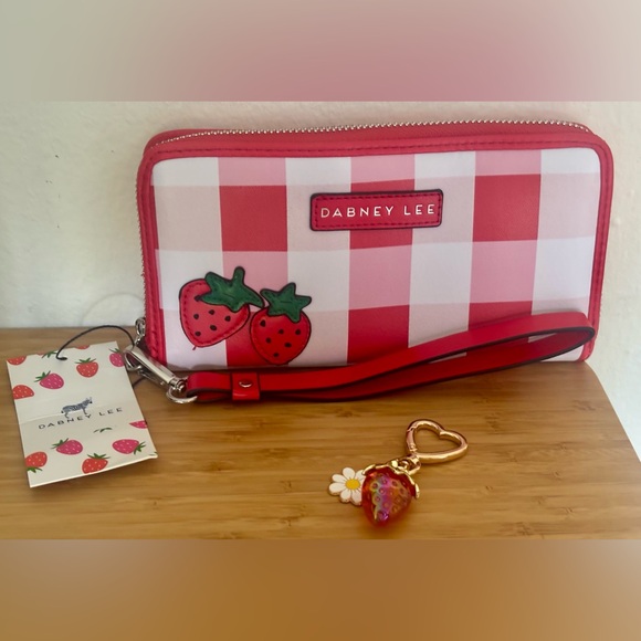 Dabney Lee | Bags | Dabney Lee Red And White Checkered Walletwristlet ...